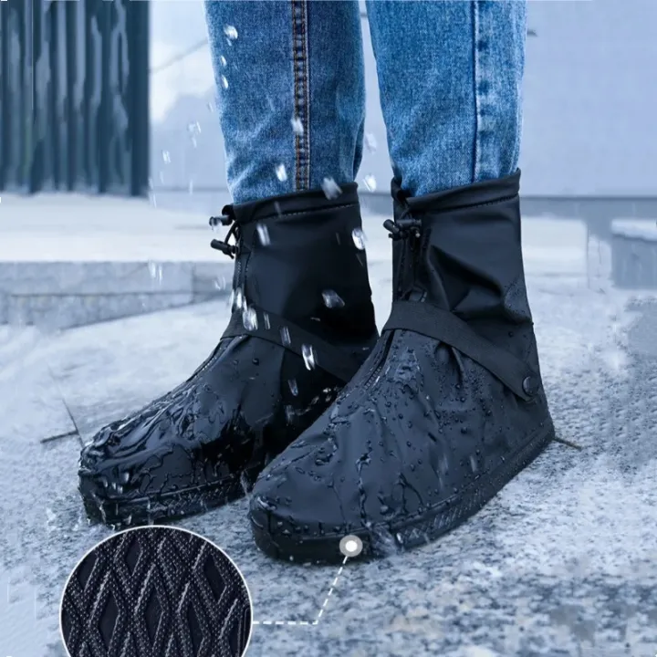 Reusable Anti-Slip Waterproof Rain Shoes Cover Cycling Hiking Boot ...