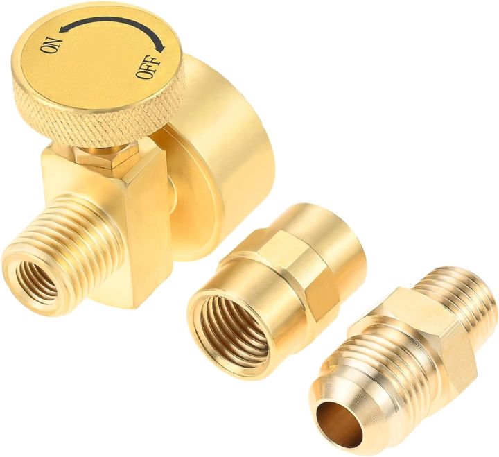 3 Pcs Propane Gas Brass Fitting Kit–1 X 1LB Propane Tank Needle Valve+1 ...