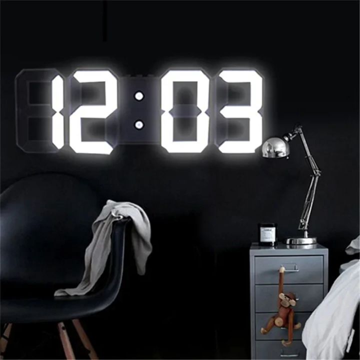 Electronic Digital Wall Clock Living Room Bedroom Decoration Decor ...