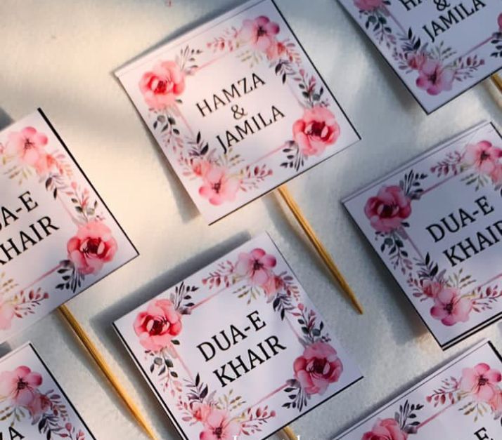 Customized Toppers for Methai & Cupcakes (Pack of 12) | Daraz.pk