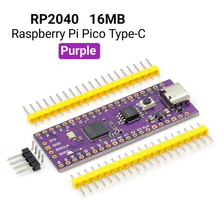 Raspberry Pi Pico Board RP2040 TYPE-C 16MB Dual-Core 264KB ARM Low-Power Microcomputers High ...