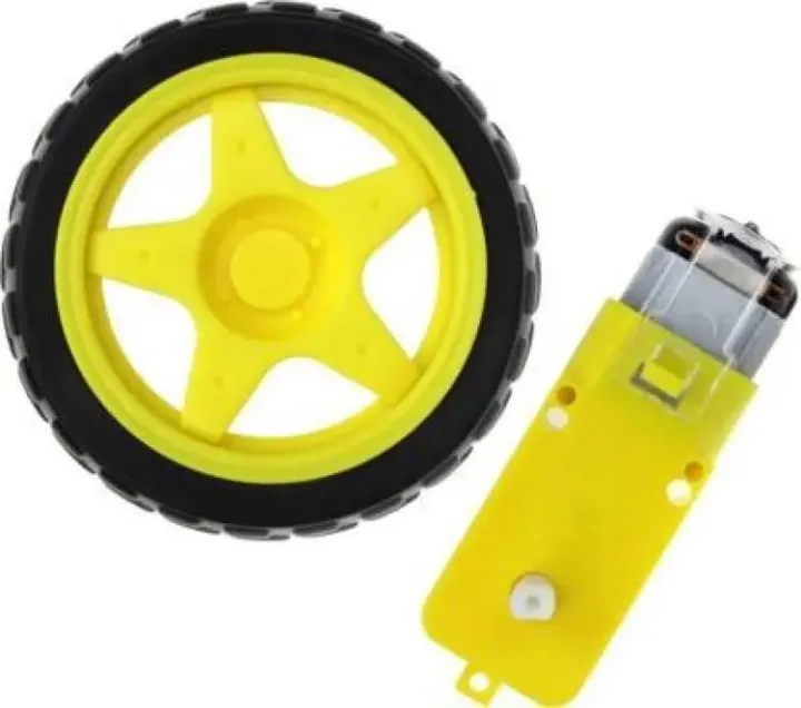 Dc Gear Motor (1Pcs) And Robot Car Wheel (1Pcs) - Solar Panel | Daraz ...