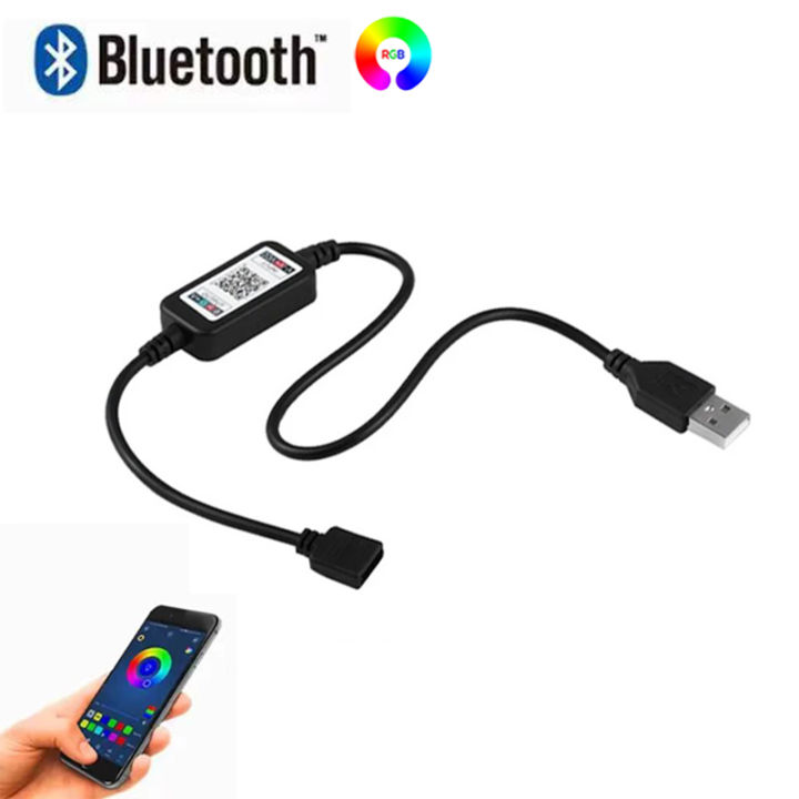 Bluetooth Rgb Lighting Controller 5V 4 Pins RGB Led Controller USB Box ...