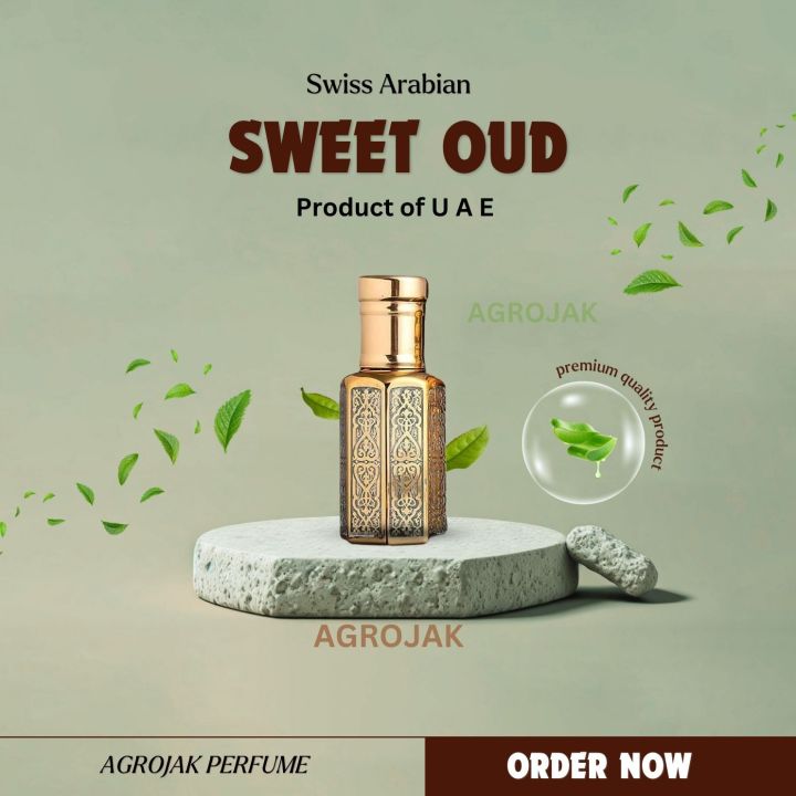 Swiss Arabian Sweet Oud premium quality 3ml 12-24 hour long lasting ...