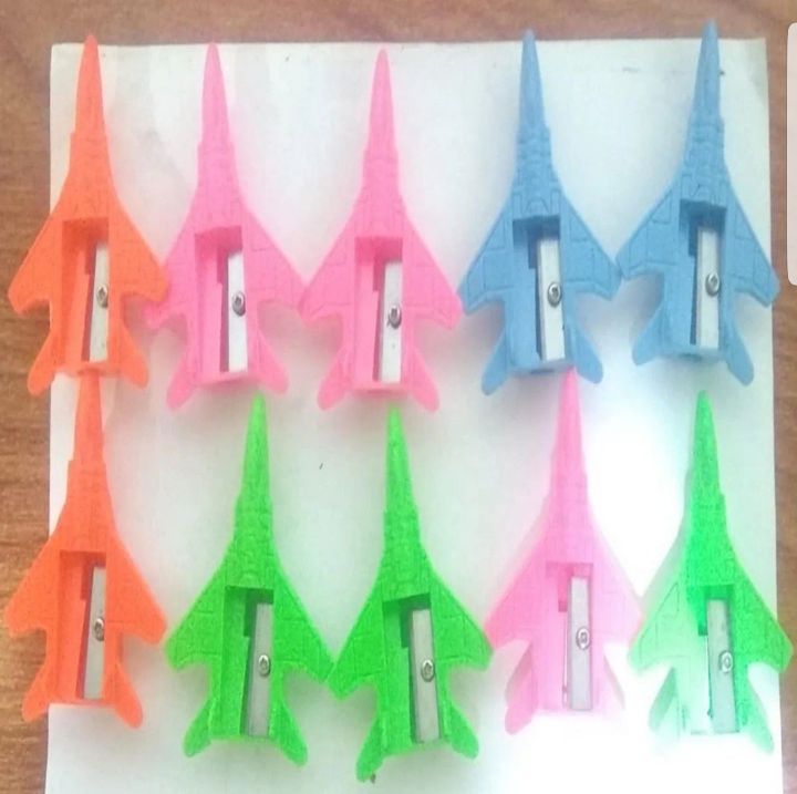 Aeroplane Shape Sharpner - pack of 12 | Daraz.pk