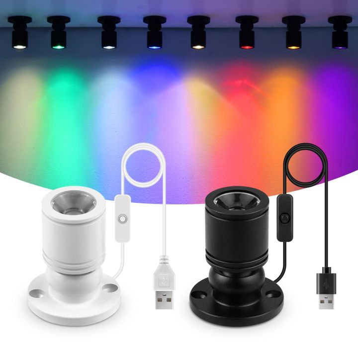 Surface Mounted Mini USB 5V 1W LED Spot Light Rotatable Ceiling Lamp ...