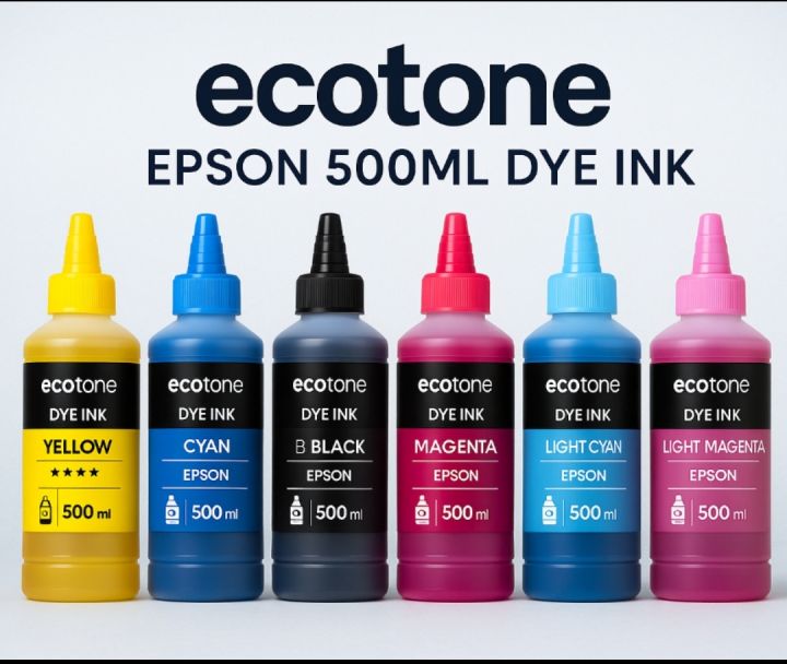 ECOTONE 500ml 6 COLOR EPSON INK - TONER MAX | Daraz.pk