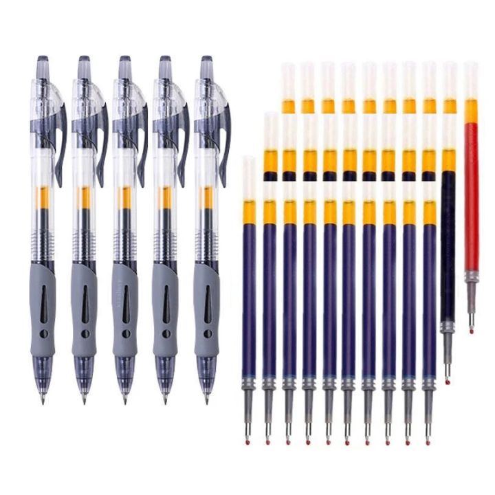 0.5mm Retractable Gel Pens Set Black/red/blue Ink Ballpoint for Writing ...
