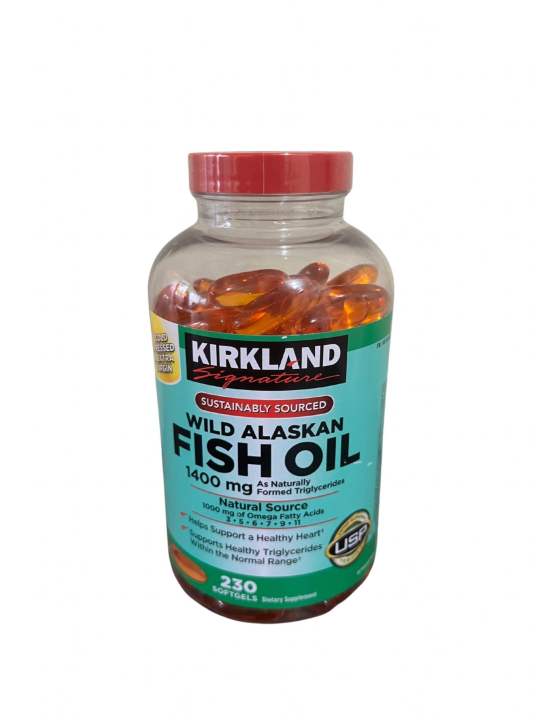 Kirkland Signature Wild Alaskan Fish Oil 1400 mg., 230 Softgels | Daraz.lk