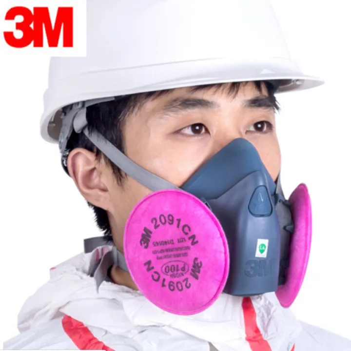 3M NIOSH Approved 7502 Half Facepiece Reusable Respirator Gas Mask With ...