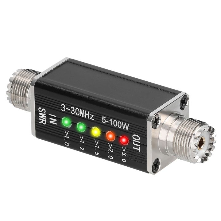 SWR Meter for HF Radio 3-30MHz, 5 LED Indicator, No Battery Required ...
