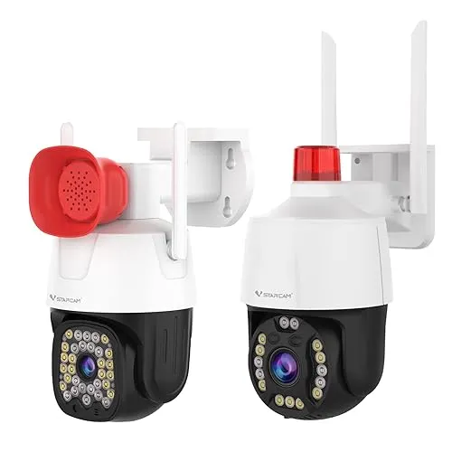 Wireless Smart Security Camera with Siren Alarm, Night Vision, Motion ...