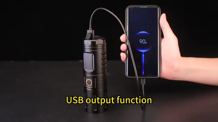 Super Power Rechargeable Torch Light With Power Bank | Daraz.com.bd