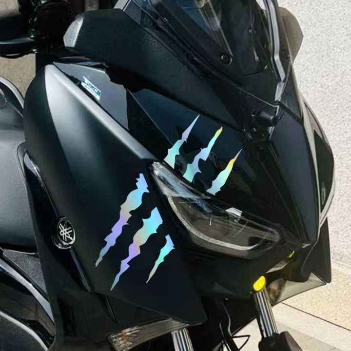 Motorcycle Headlight Monster Claws Scratch DIY Motorbike Helmet ...