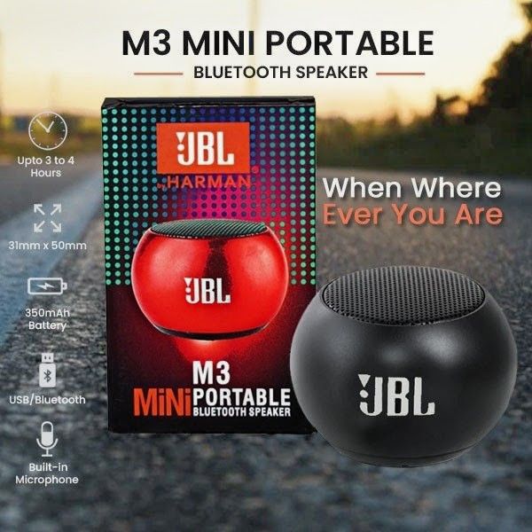 M3 Mini Wireless Bluetooth Speaker Portable Small Steel Gun Metal Heavy ...