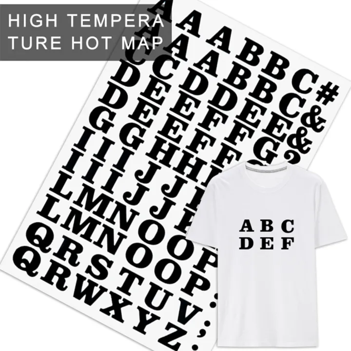 26 Letters Patches Thermal Transfer Printing For Garment Alphabet Iron ...