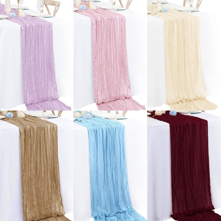 1pc Cheesecloth Table Runner Country Style Gauze Cheese Cloth ...