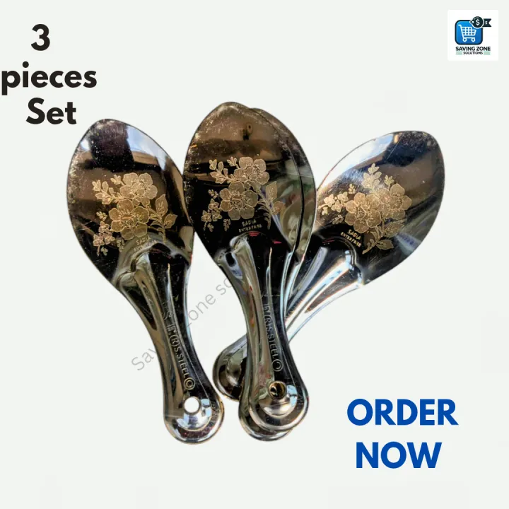 Premium 3-Piece Stainless Steel Spoon Set – Built to Last | Daraz.com.bd