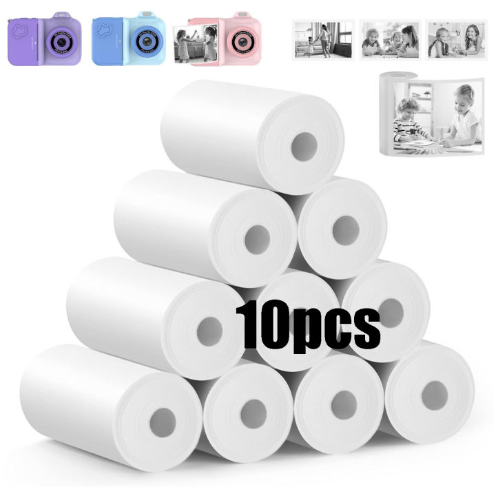 10Rolls 57x25MM Thermal Paper White Children Camera Instant Print Kids ...