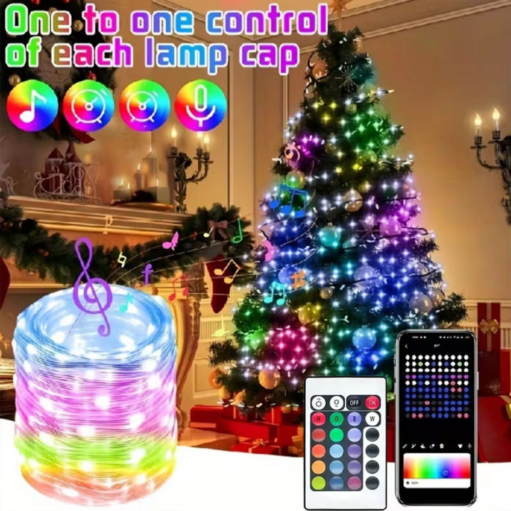 LED Fairy Light Phone App Remote Control WS2812B RGB LED String DIY ...