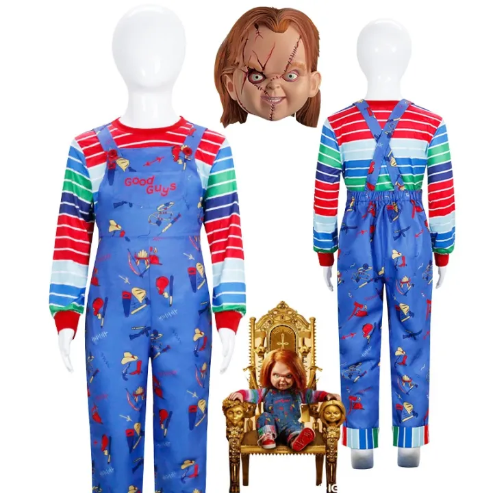 2025Anime Scary Child is Play Chucky Cosplay Costume Cos Masks Chucky ...