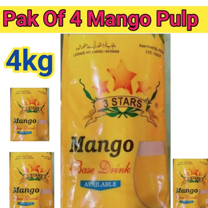 Pack of 4 – Mango Pulp Drink Premix (1kg Each) | Total 4kg Liquid Mango ...