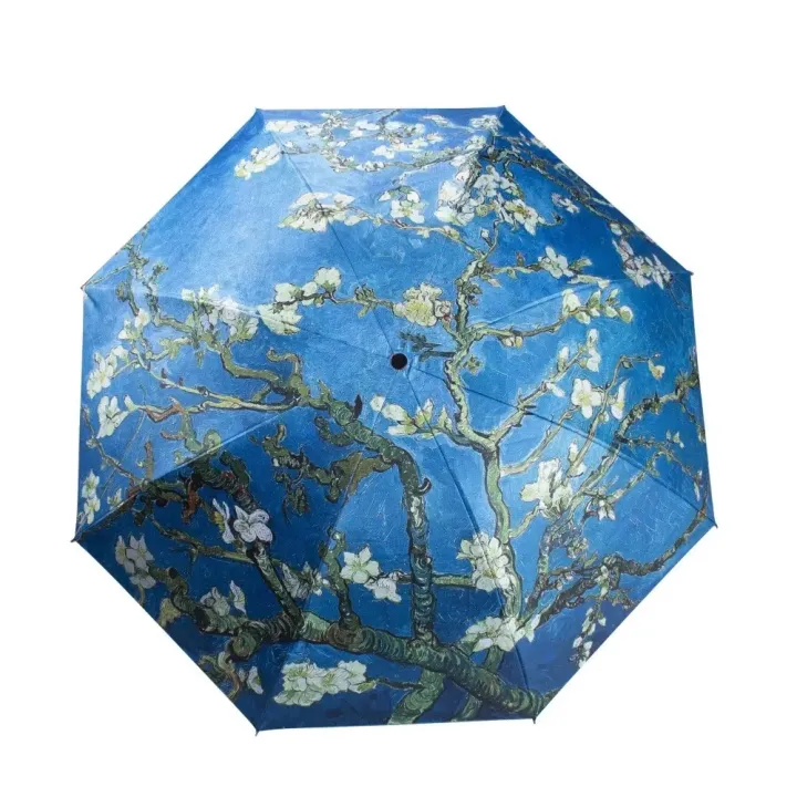Oil Painting Automatic Umbrella Van Gogh Oil Wind Resistant Outdoors ...