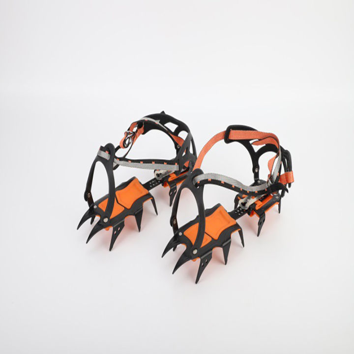 12 Tooth Ice Snow Crampons Anti-Slip Climbing Gripper Shoe Covers Spike ...