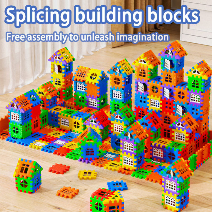 Colorful Window Opening Plastic Building Blocks Stem Building Blocks ...