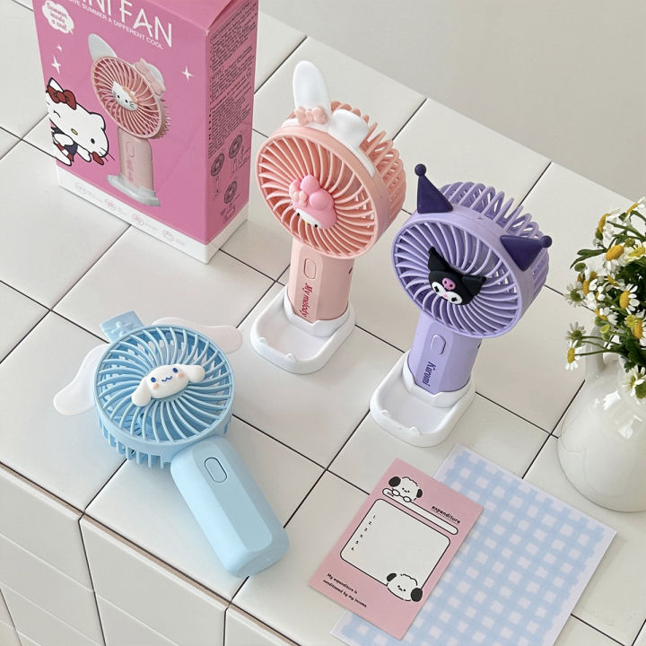 Cute Mini Handheld & Desktop USB Fan – Rechargeable - Portable - Silent ...