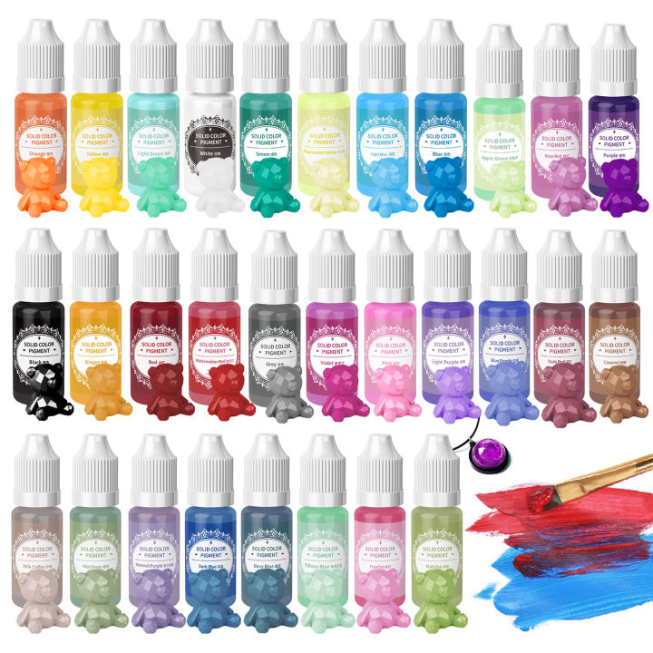 10ml/Bottle Solid Color Epoxy Resin Pigments Liquid Colorant Dye Epoxy ...