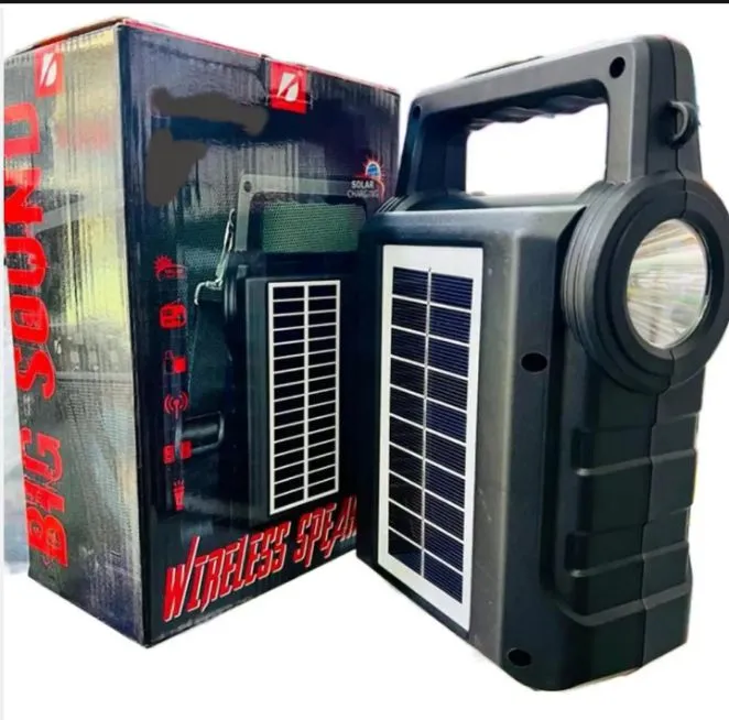 MP3 wireless solar panel speaker with torch light 4" Solar sound system ...