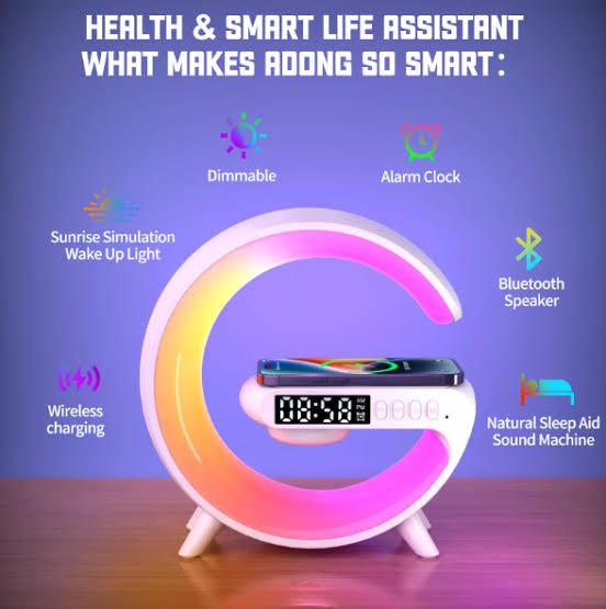 G63 Smart Light Sound Machine Fast Charging Alarm Clock | Daraz.com.bd