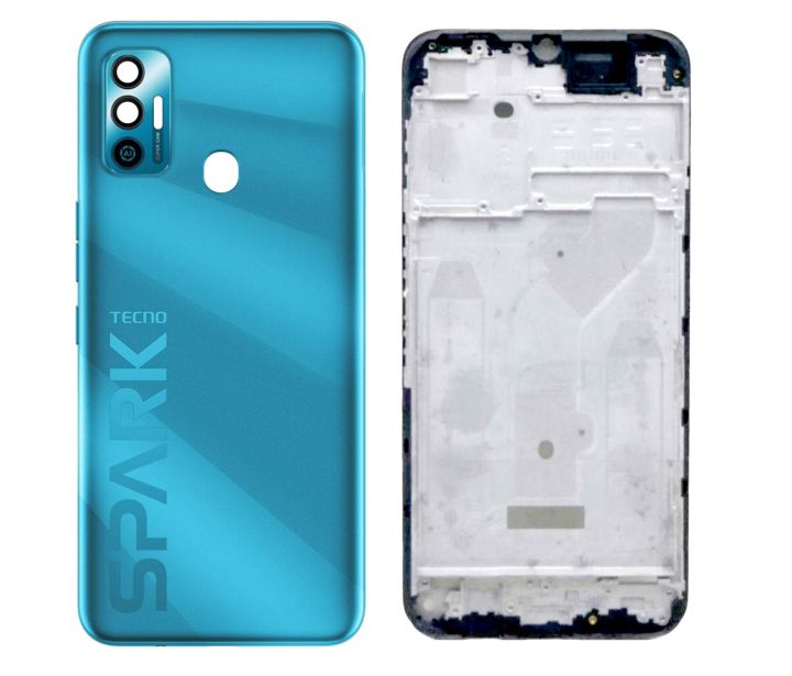 Tecno spark 7 body back plate with frame complete housing replacement ...