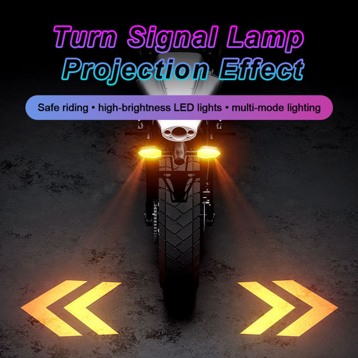 New Motorcycle Projection Turn Light Motorcycle Floor Light Colorful ...