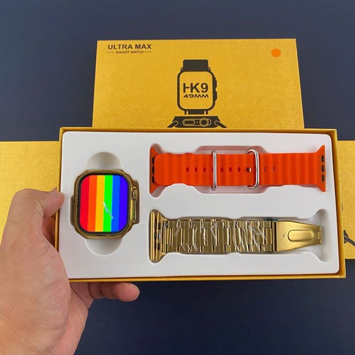 HK 9 ULTRA | 2023 HK9 Ultra Max Golden Smartwatch 1.99 Inch Series 8 ...