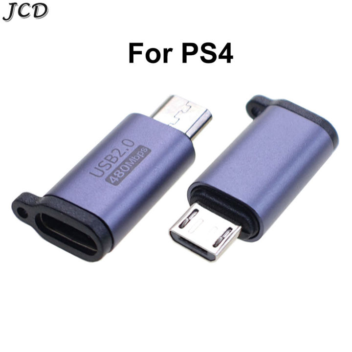 1-5PCS For PS4 Game Controller Type-C Female to Micro USB Male Power Supply Charging Adapter USB ...