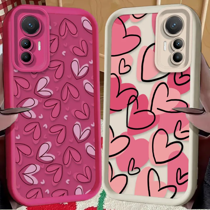 Cute Pink Love Heart Case for Xiaomi Redmi Note 13 14 12 11 Pro Plus 5G ...