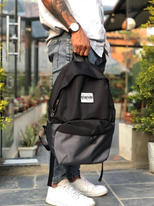 Trends Gray-Black Capsule Unisex Backpack | Daraz.com.np