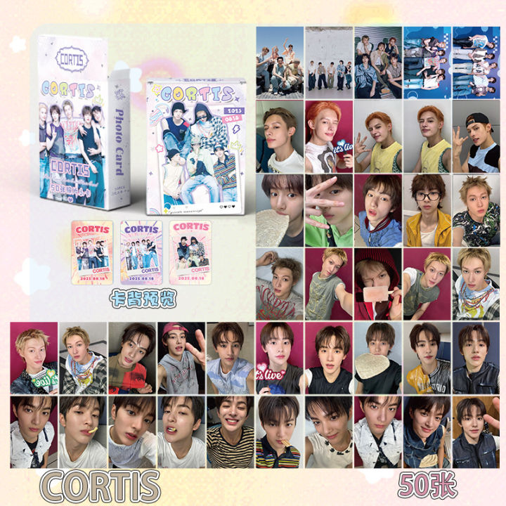 55/50pcs CORTIS laser small cards, Korean group selfies, celebrity ...