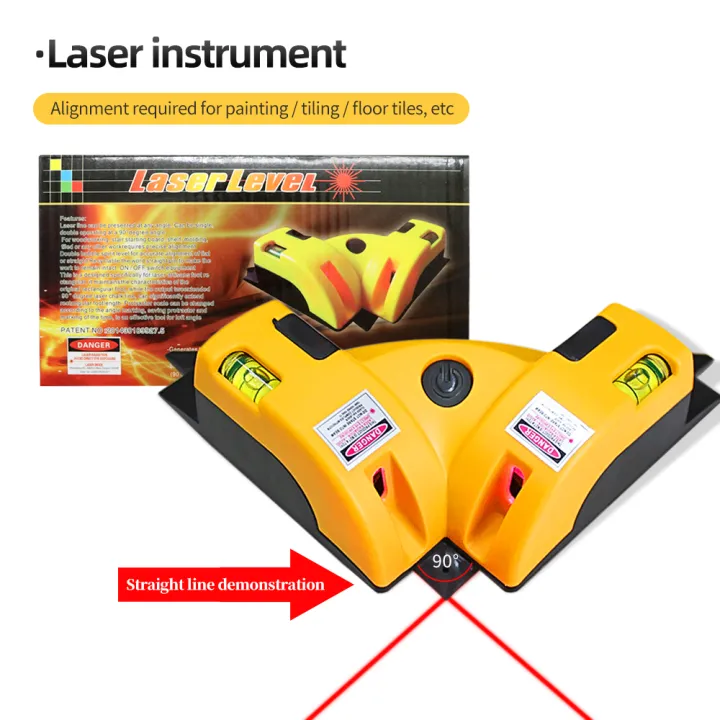 90 Degree Laser Level Portable Angle Laser Gauge Vertical Horizontal ...