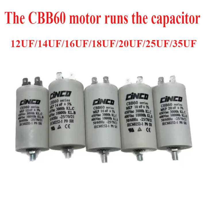 CBB60 Starting Capacitor 12uF~35uF Motor Capacitor 50 / 60Hz 450VAC ...