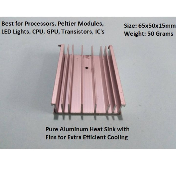 Cooling fin - Heatsink for Peltier, IC, LED, Transistor, RAM, Processor ...