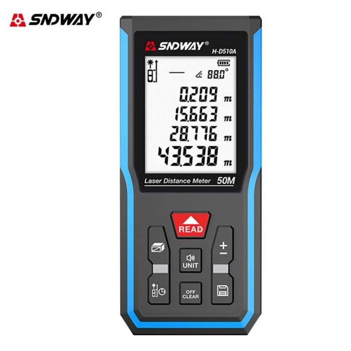 SNDWAY Laser Distance Meter 40M/50M/120M Digital Tape Measure Precision ...