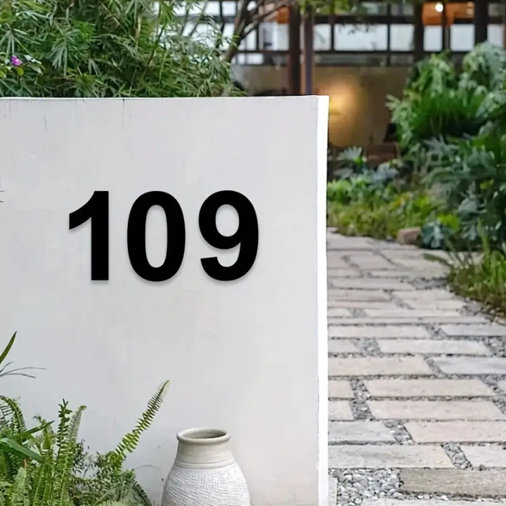 Vintage Style Large Metal House Number - Easy-to-Install Wall Mounted ...