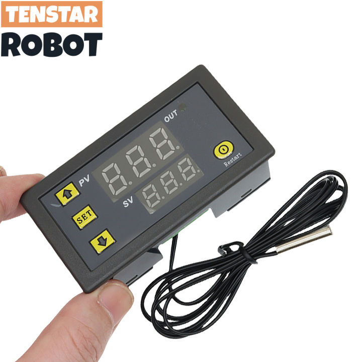 W3230 12V 24V AC110-220V Probe line 20A Digital Temperature Control LED Display Thermostat With ...