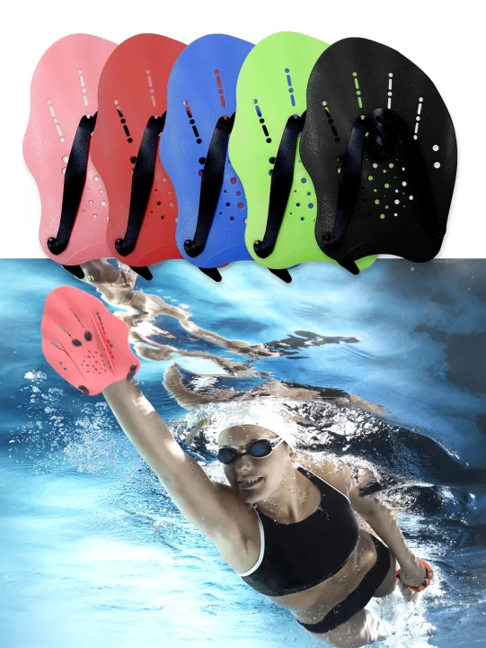 1 pair of swimming training paddles, swimming training paddles with ...