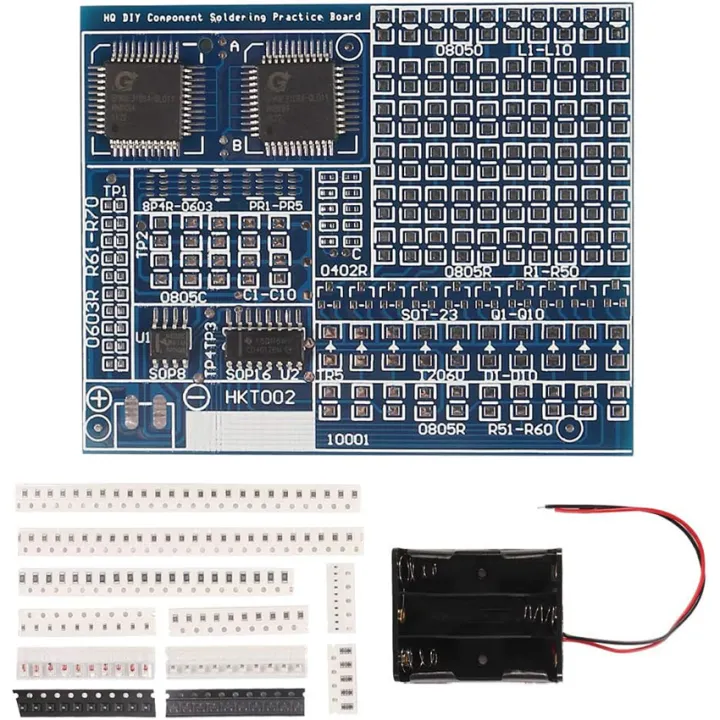 SMD/SMT Components Soldering Practice Board Electronic Project Kits DIY ...