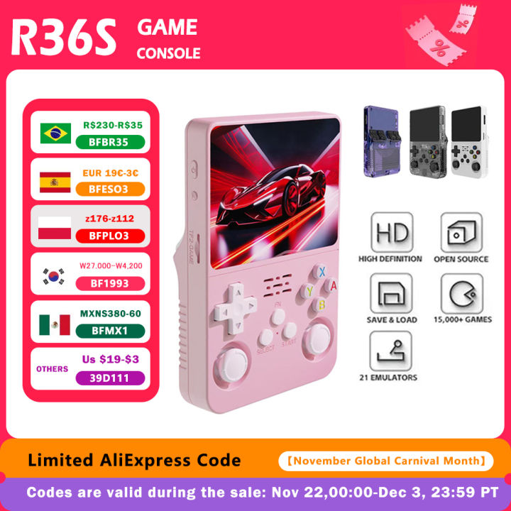R36s new handheld game console open source Linux 3.5-inch IPS screen ...
