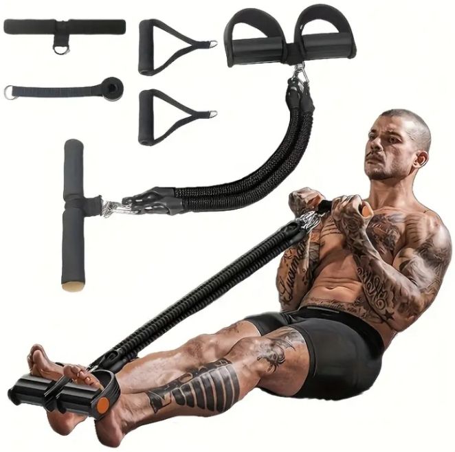 Multifunctional T-Shape Tension Rope with Pedal & Handle – Full Body ...